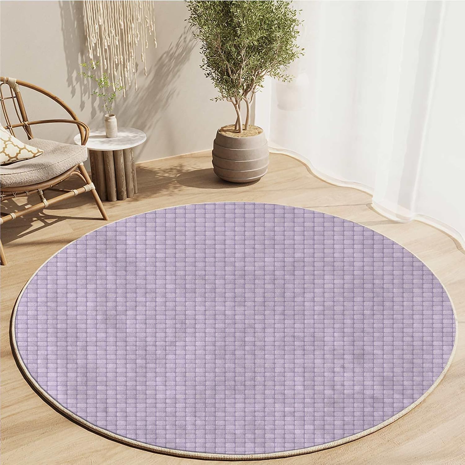 Amazon.com : Round Office Chair Mat for Hardwood Floor Purple Grey ...
