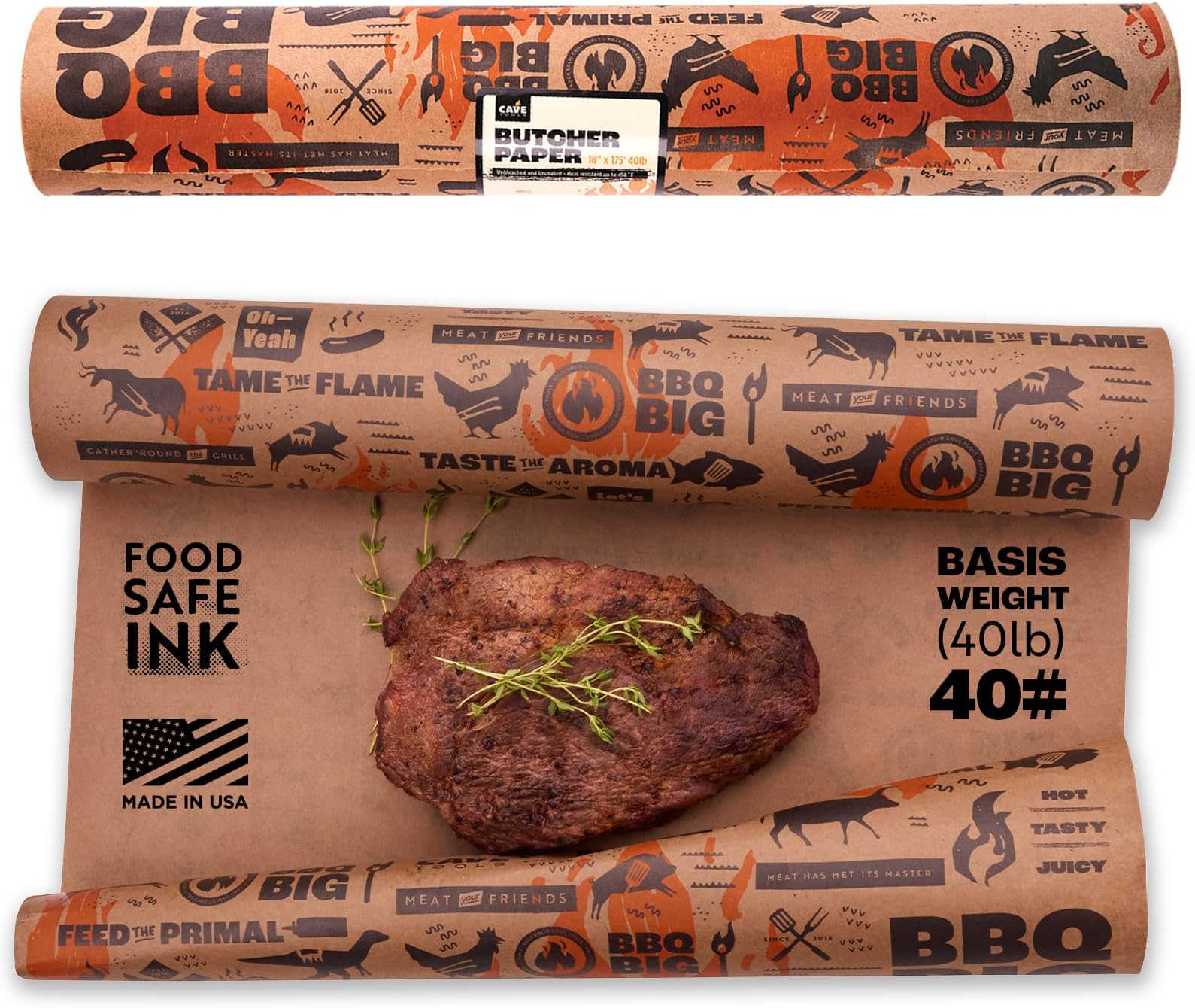 Amazon.com: Pink + White Butcher Paper Roll With Dispenser Box - 17.25 ...