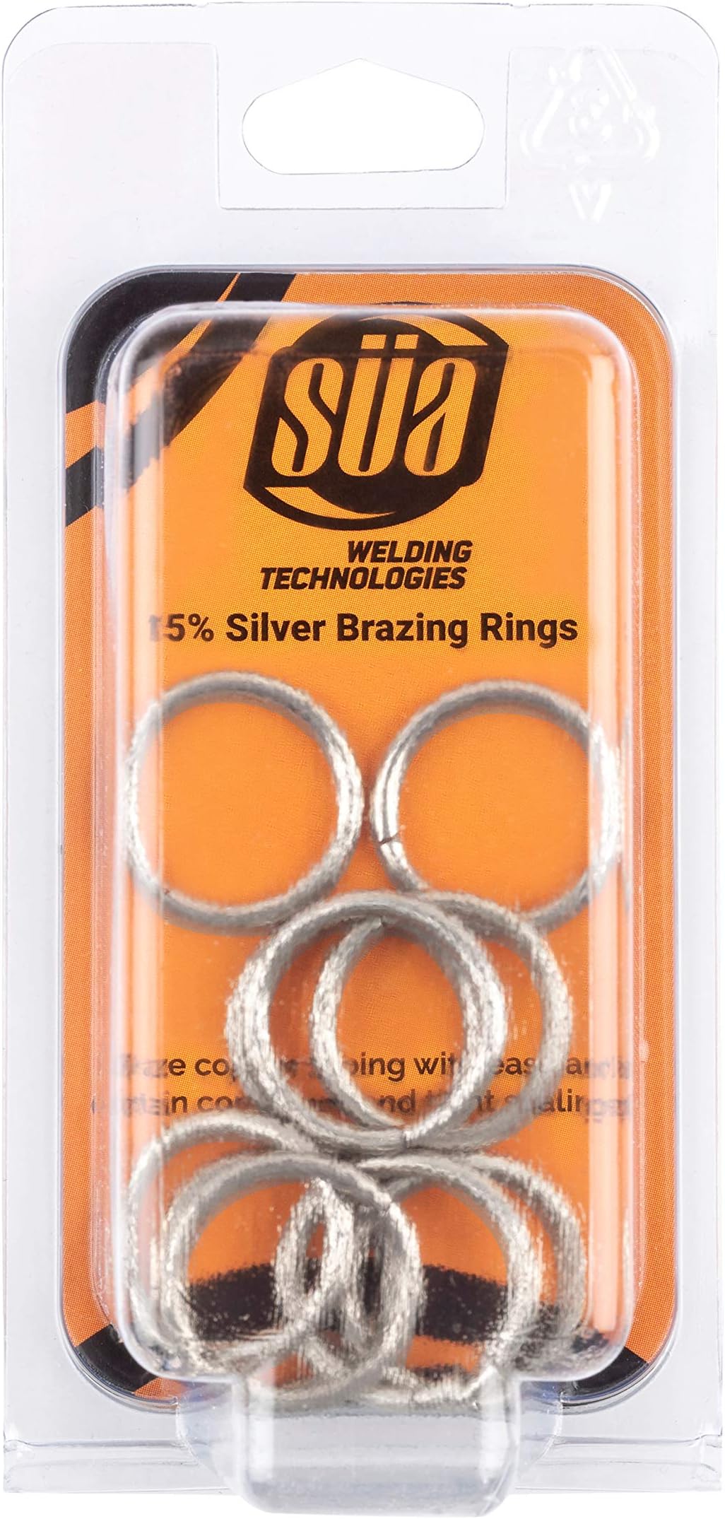 SÜA® 15% Silver Brazing Joint Solder Ring for 5/8" O.D. Tubes - (10 ...