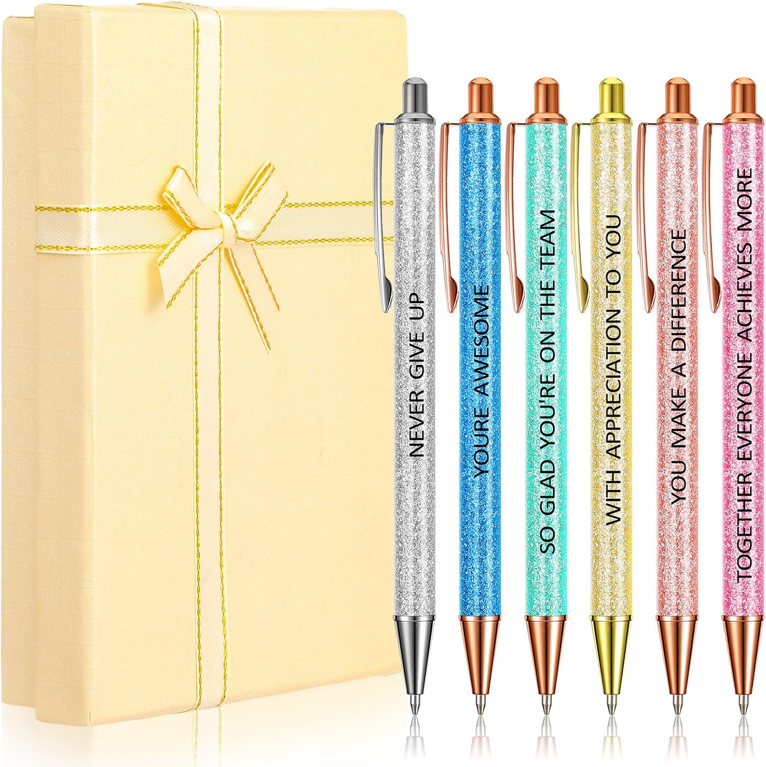 Amazon.com : Fulmoon 6 Pcs Employee Appreciation Pens Inspirational ...