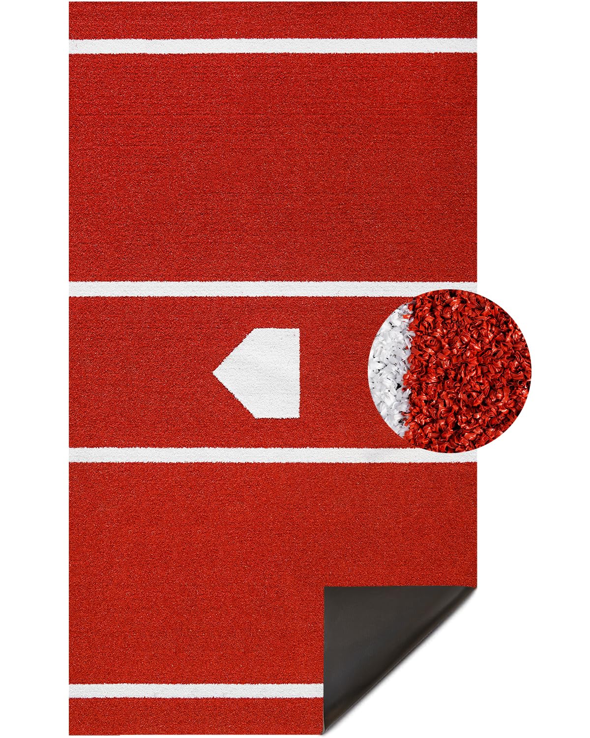 Baseball Hitting Mat - 12' x 6' Pro Batting Cage Mat | Antislip PU ...