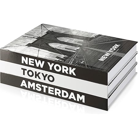 Amazon.com: Decorative Books for Home Decor – 3 Piece Coffee Table ...