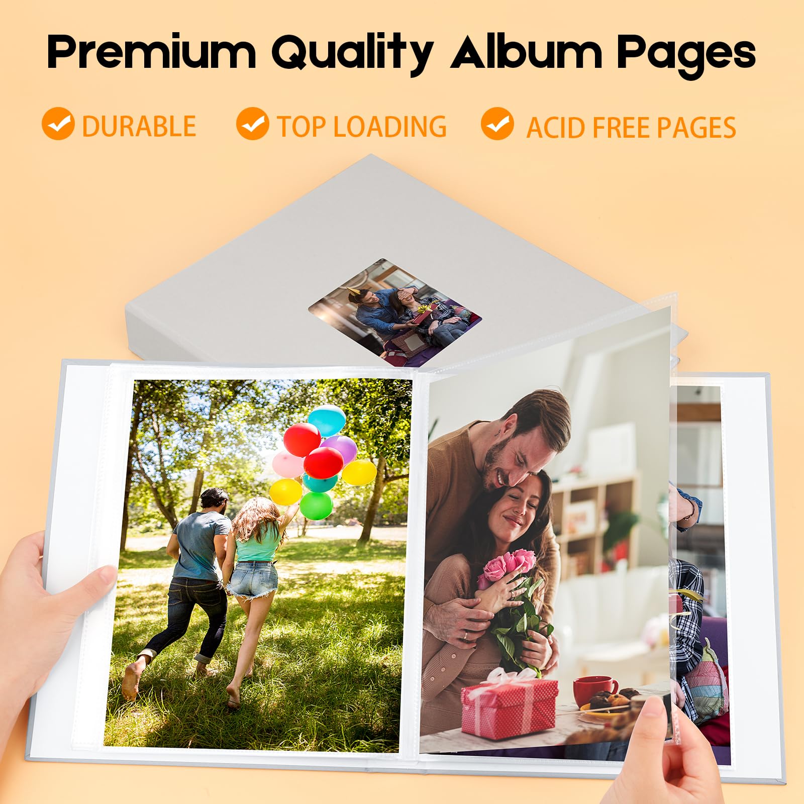 Snapklik.com : Aevdor 11x14 Photo Album Holds 64 Photos, Linen Cover ...