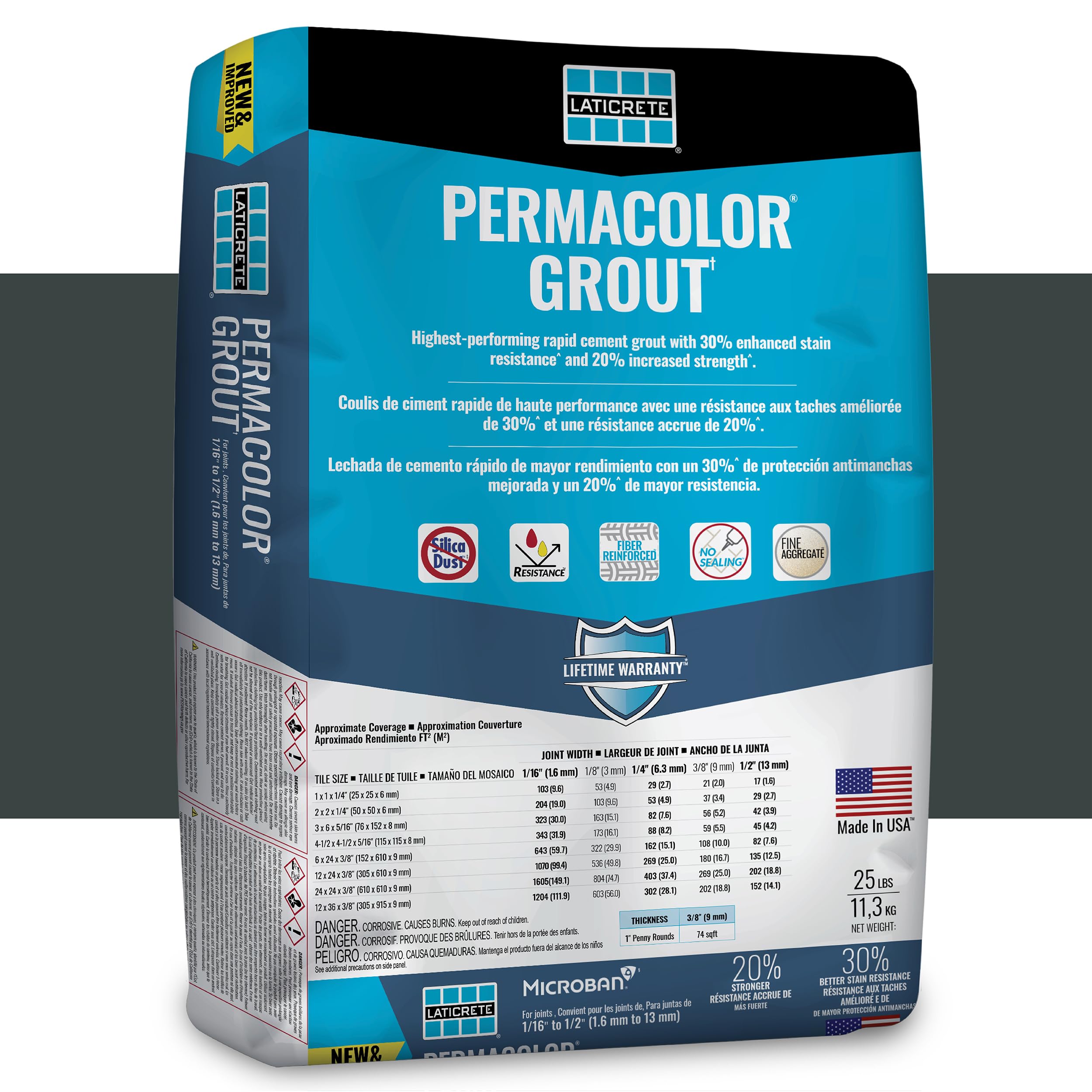 LATICRETE PERMACOLOR Grout Raven 25LB - Tile Grout - Amazon.com