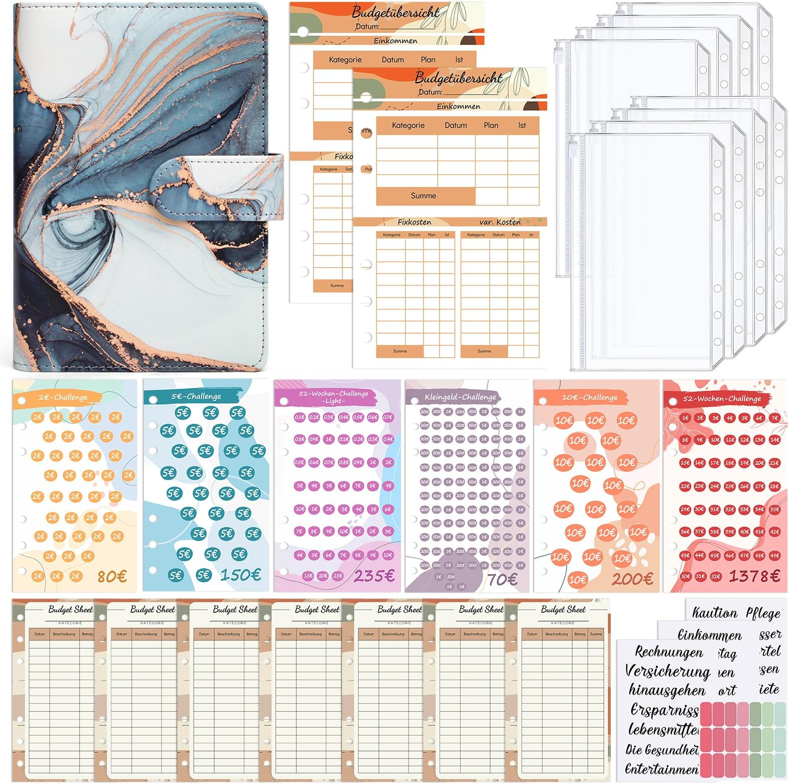 Budget Planner Deutsch - Bugetplaner Deutsch Startset mit Sparchallenge ...