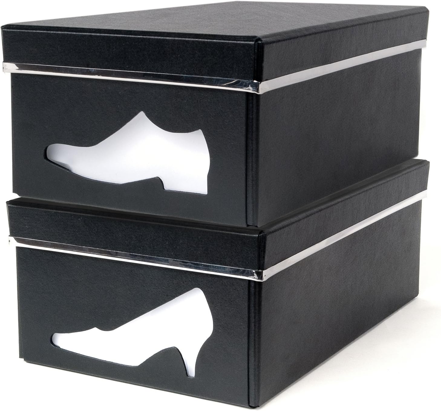 Amazon.com: Bigso Charlie Shoe Box with Windows, Graphite : Home & Kitchen