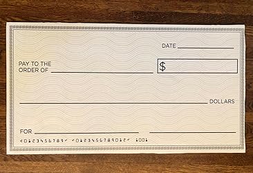 Amazon.com: Reusable Giant Oversized Fake Paper Cheques for Endowment ...
