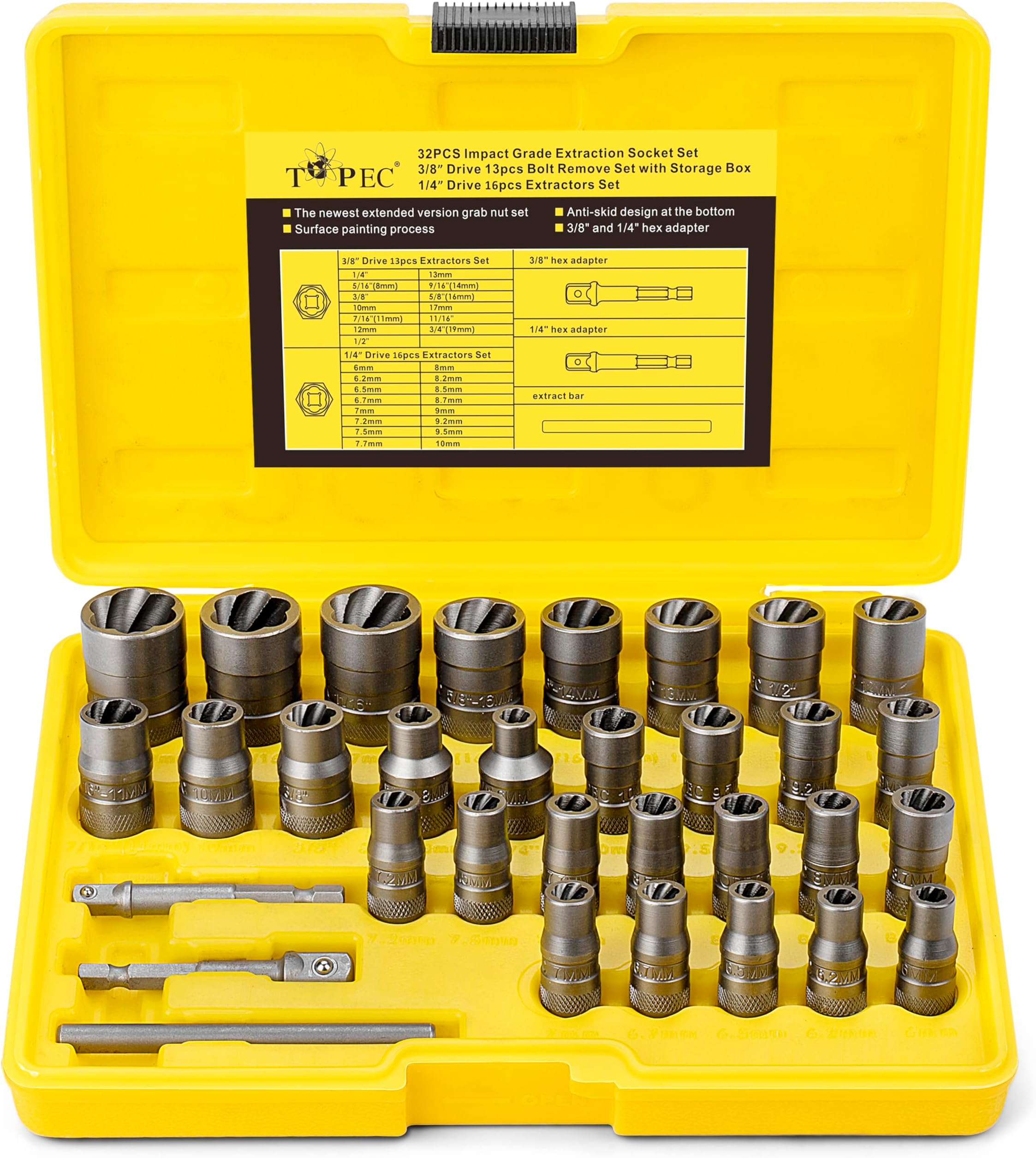 IRWIN Bolt Extractor Set for Deep Well Bolts, 5-Piece (3094001 ...