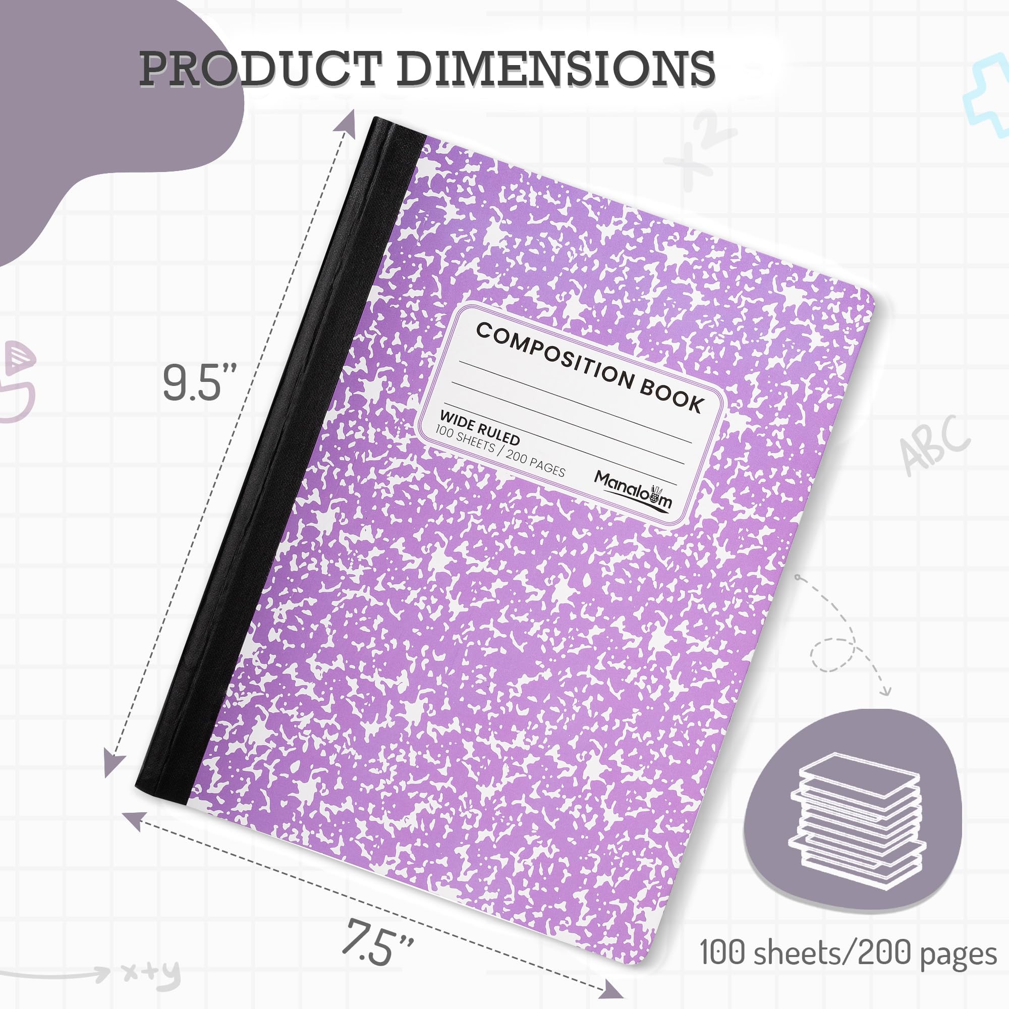 Composition Book Better Office Products Composition Notebooks 6-Pack ...