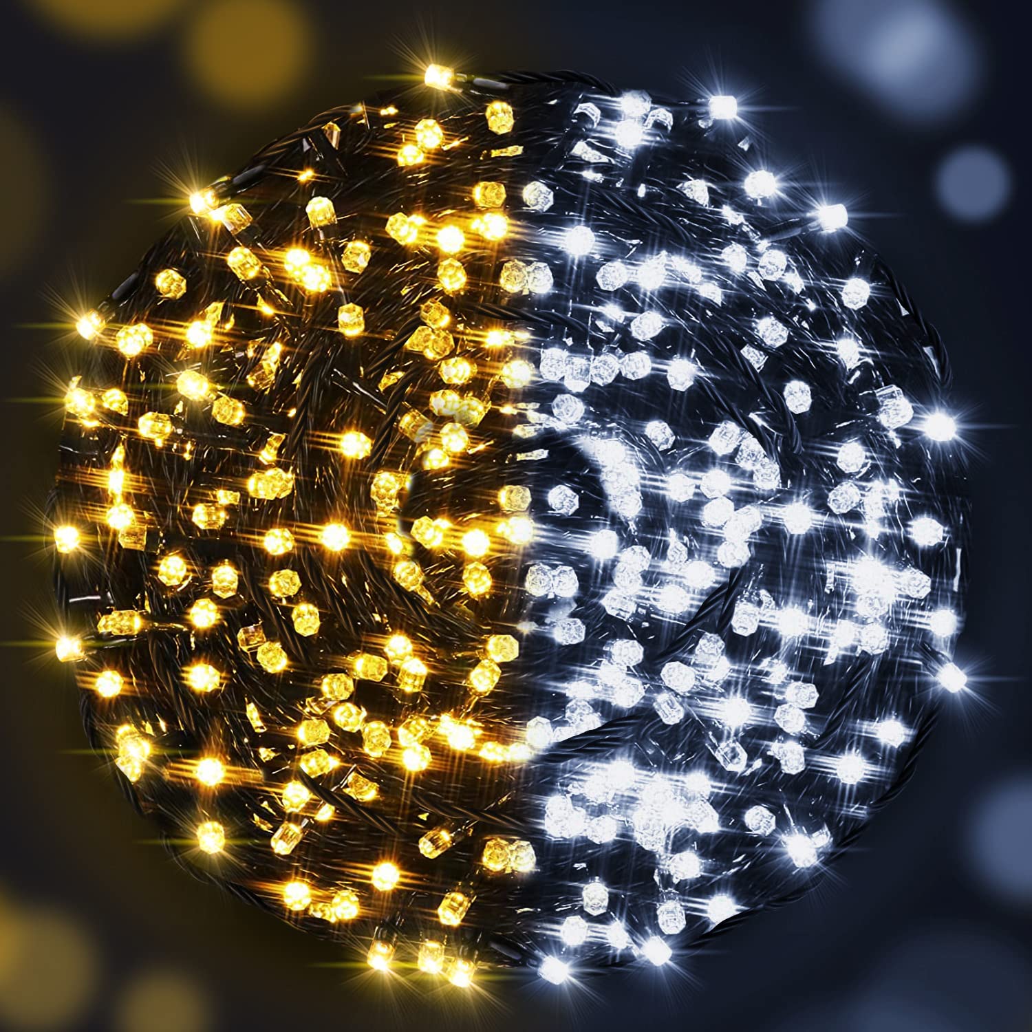 Snapklik.com : Color Changing Christmas Lights, 108Ft 300LED White Warm ...