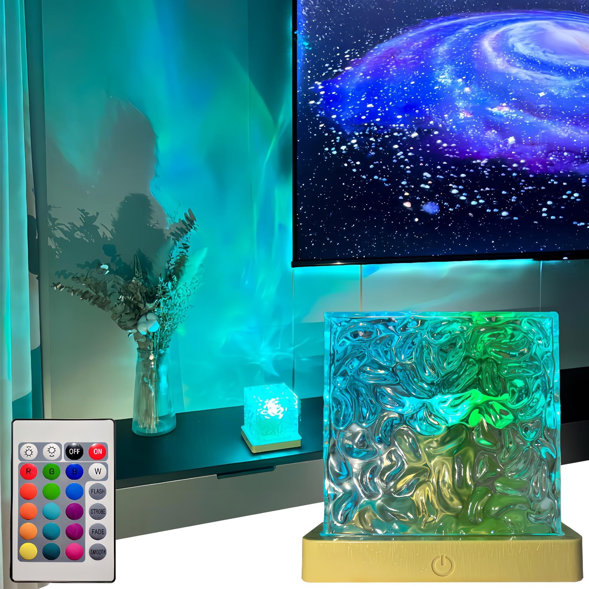 Ocean Wave Projector, 16 Color Lights for Bedroom Indoor Starry Night ...