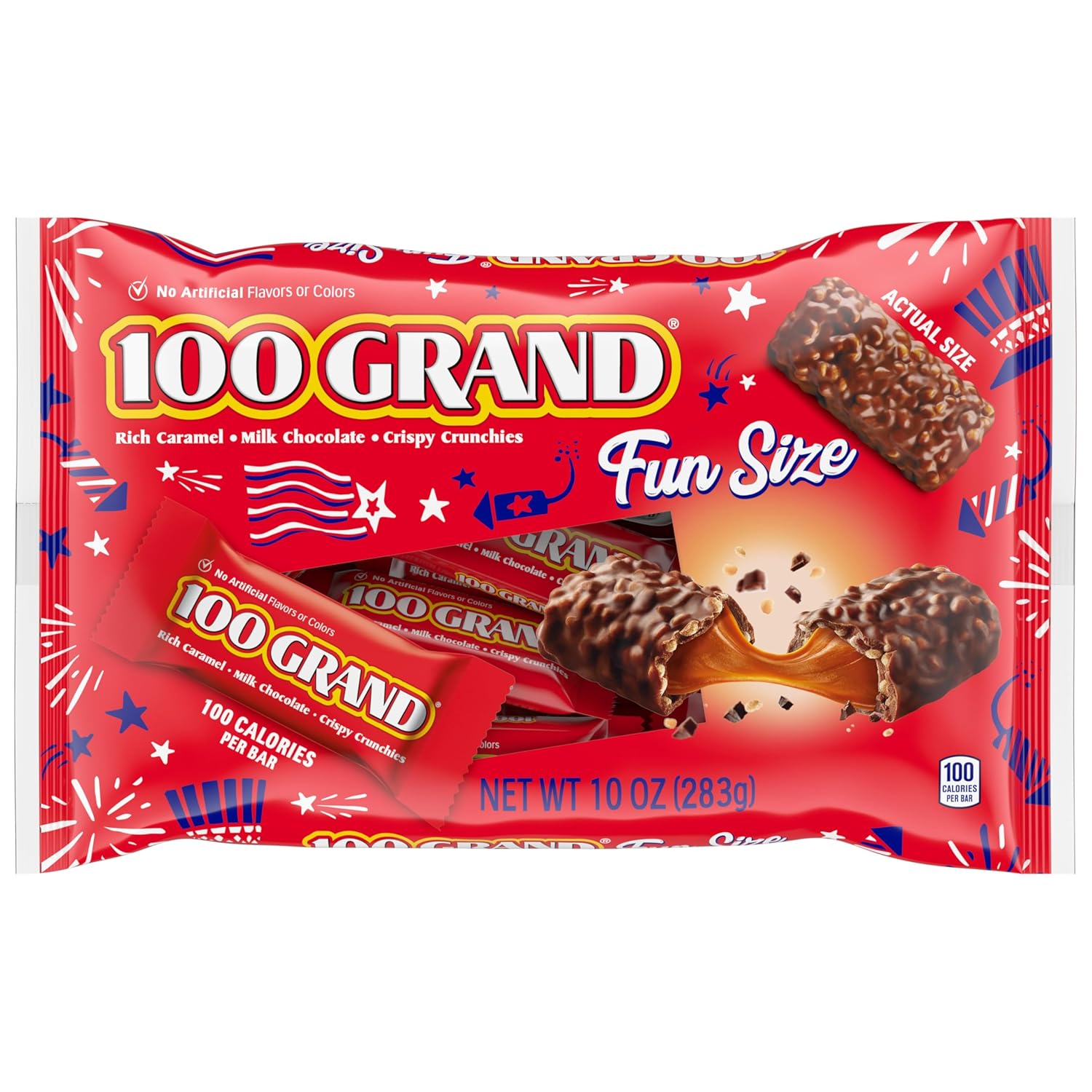 Amazon.com : 100 Grand Candy Bar, Milk Chocolate with Rich Caramel, Fun ...