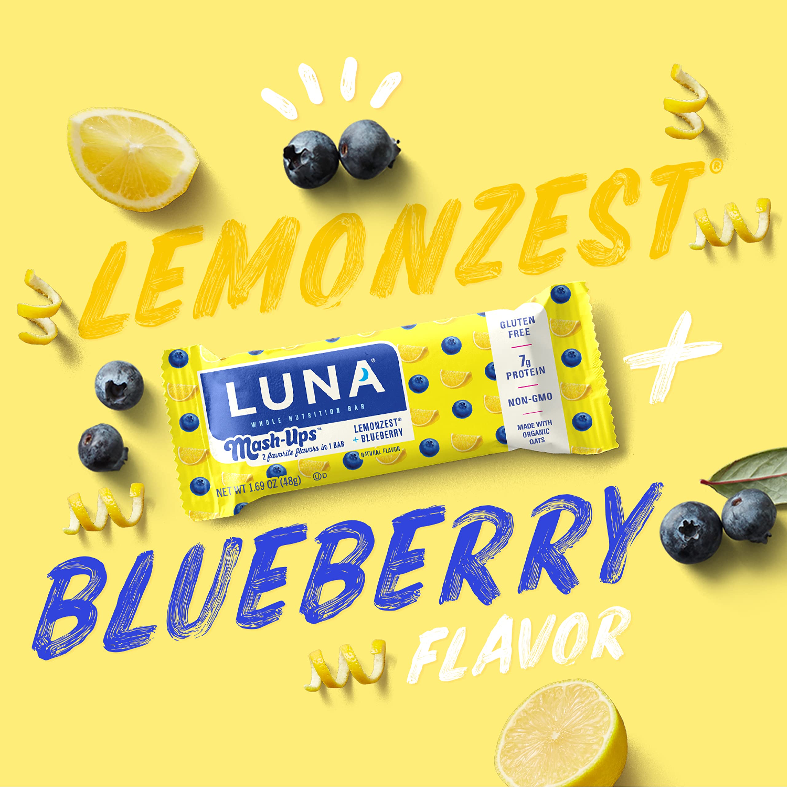Snapklik.com : LUNA Mash-Ups - LemonZest + Blueberry Flavor - Gluten ...