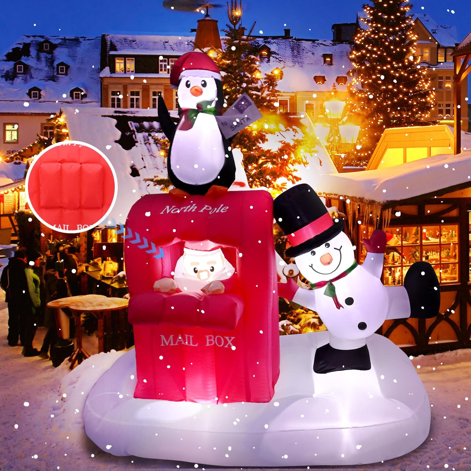 Amazon.com: Gemmy 6' Airblown Inflatable Mailbox and Polar Bear Scene ...