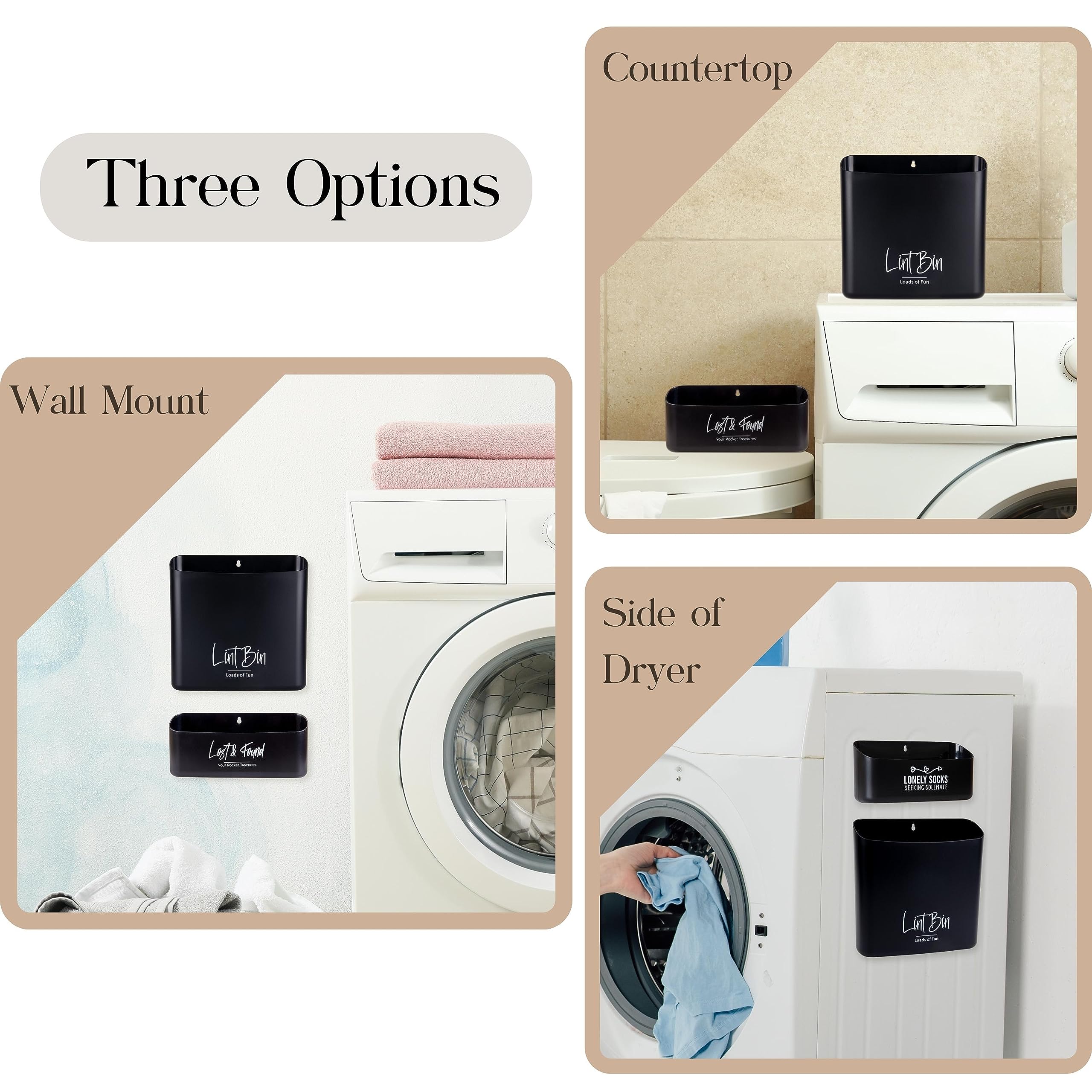 Snapklik.com : PERFNIQUE Magnetic Lint Bin For Laundry Room, Large ...