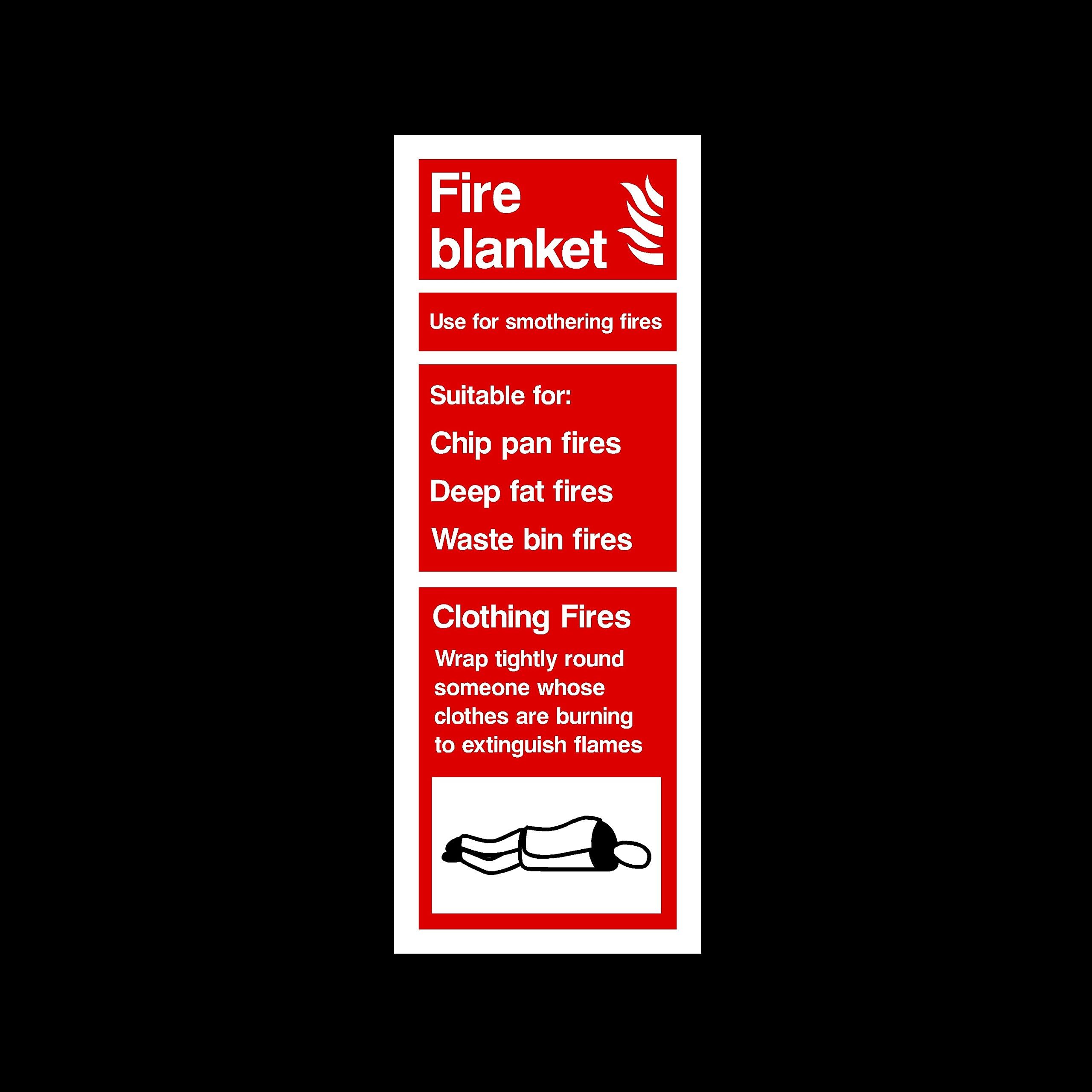 Fire Blanket Plastic Sign - Emergency/Fire Extinguisher/Exit : Amazon ...