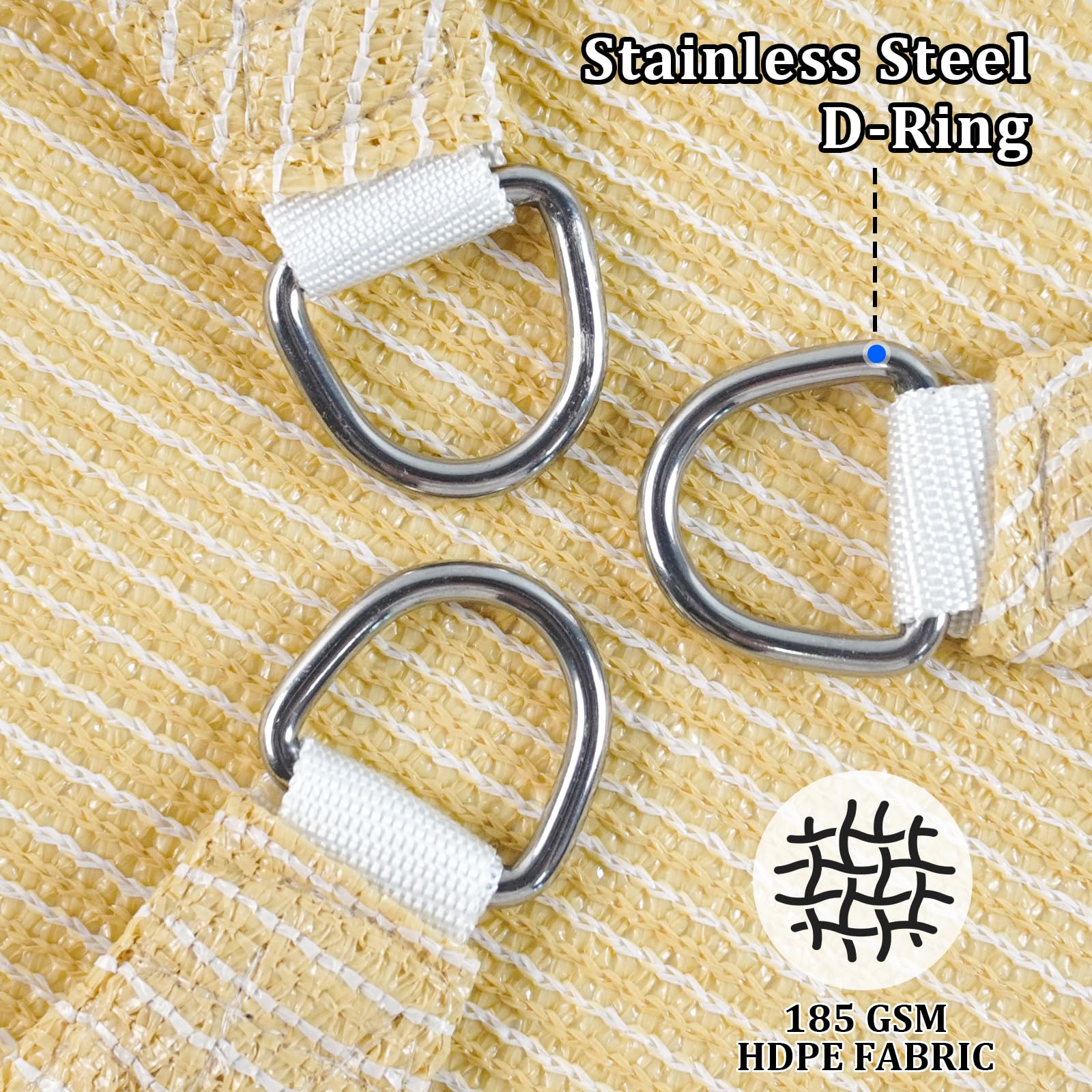 Snapklik.com : Shade&Beyond Triangle Sun Shade Sail 15X15X21 Permeable ...