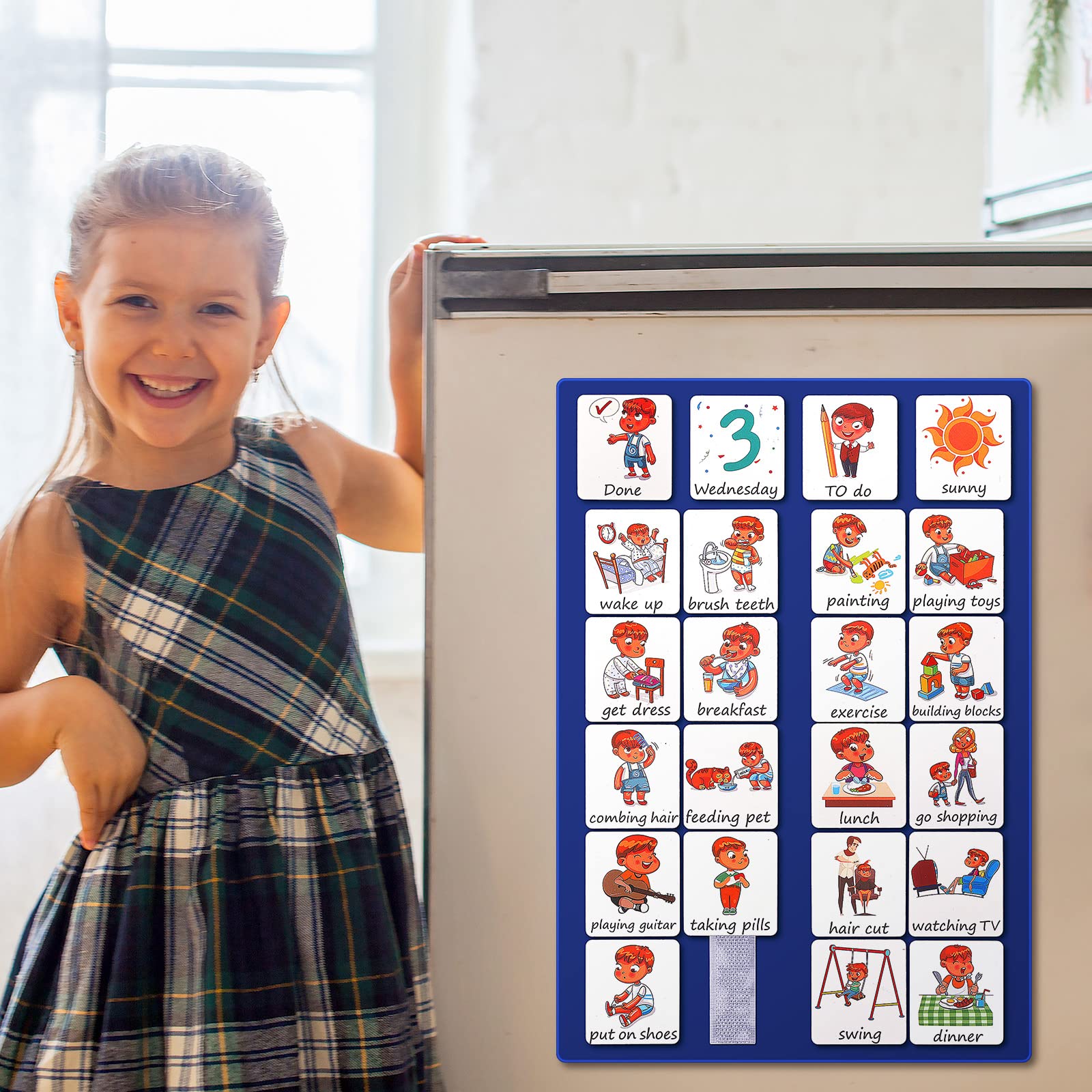 49PCS ASD Visual Schedule for Kids Daily Toddlers Behavior Schedule ...