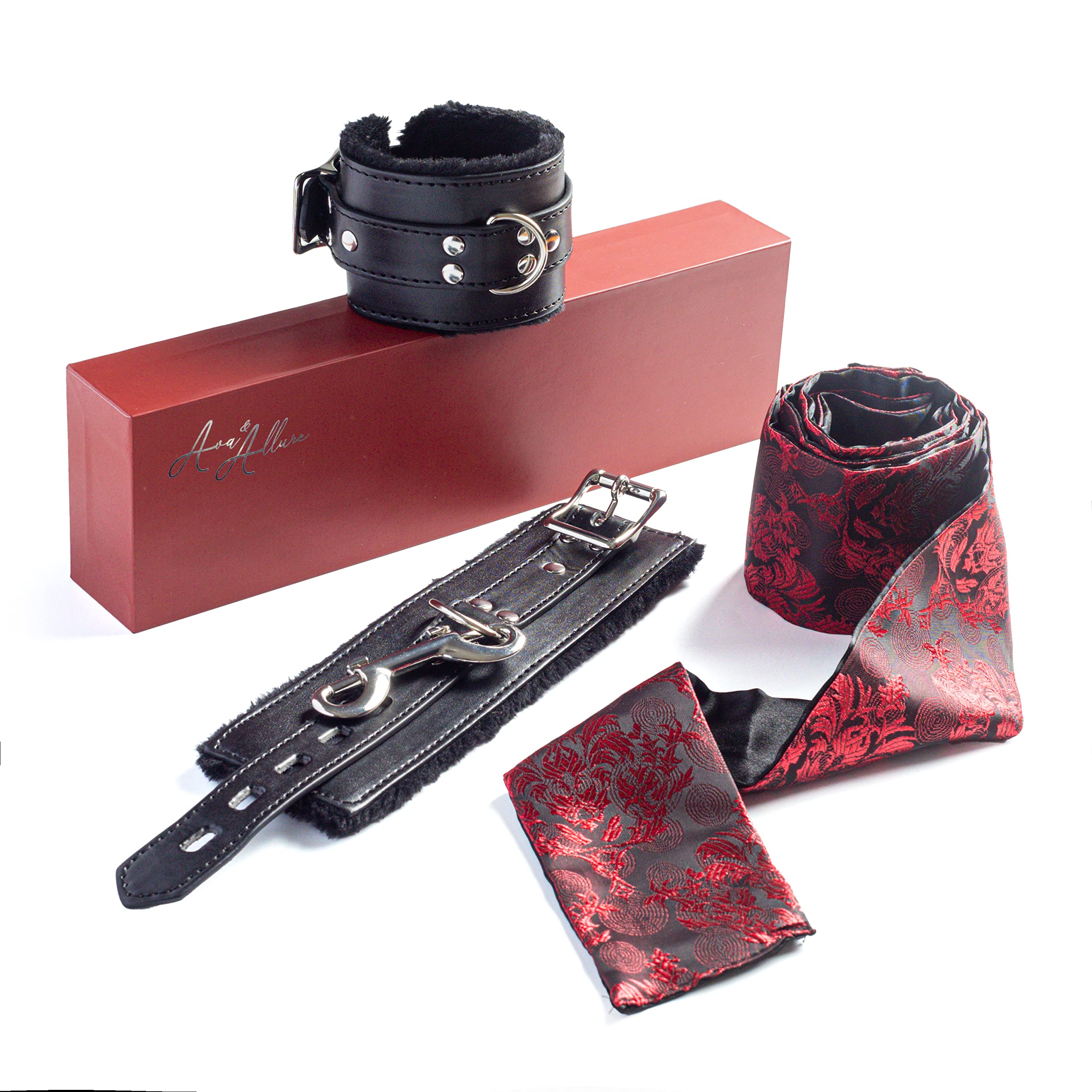 Ava & Allure Sleep Eye Mask, Blindfold & Fluffy Handcuffs for Adults ...