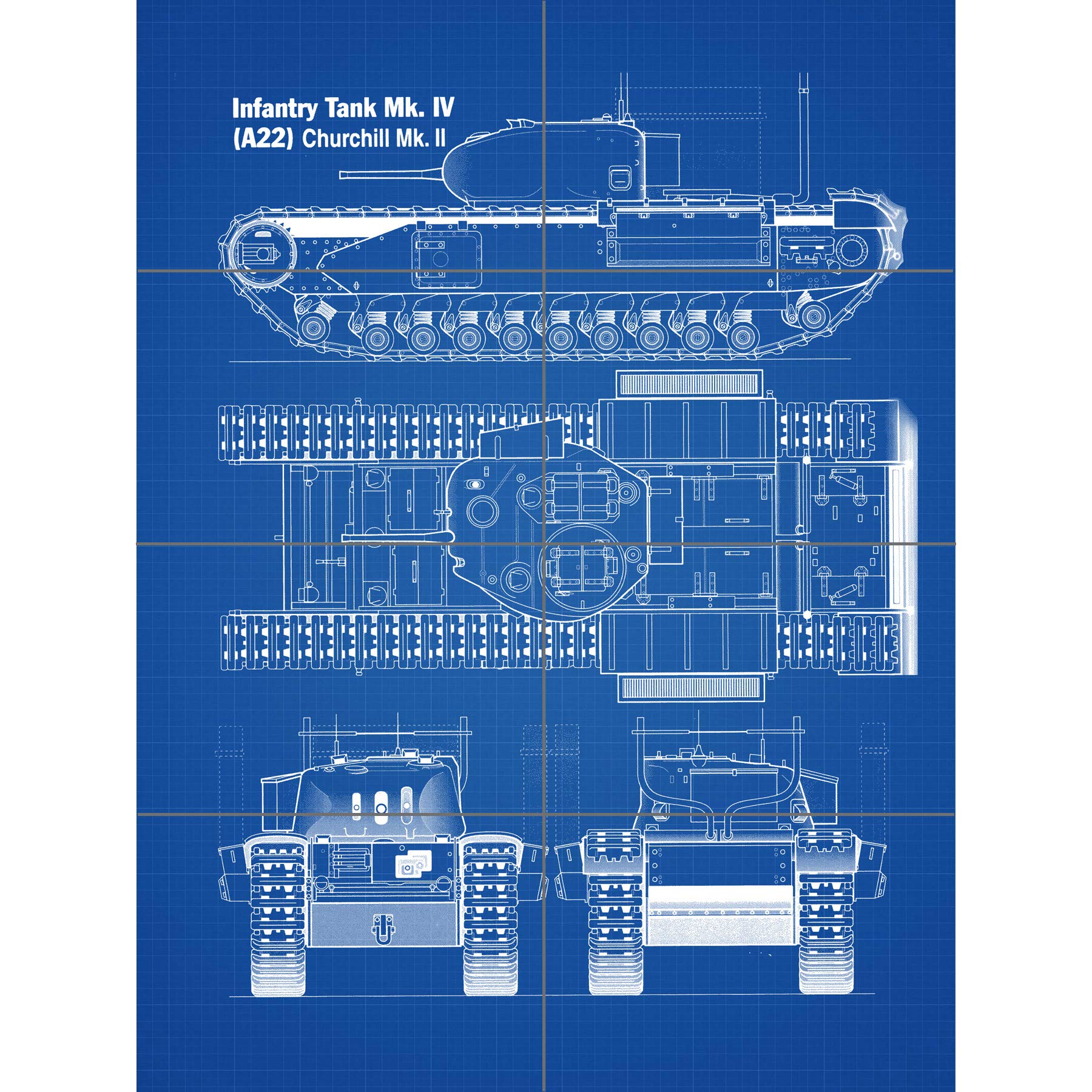 Artery8 Churchill British Heavy Tank Mark Ii Blueprint Plan Xl ...