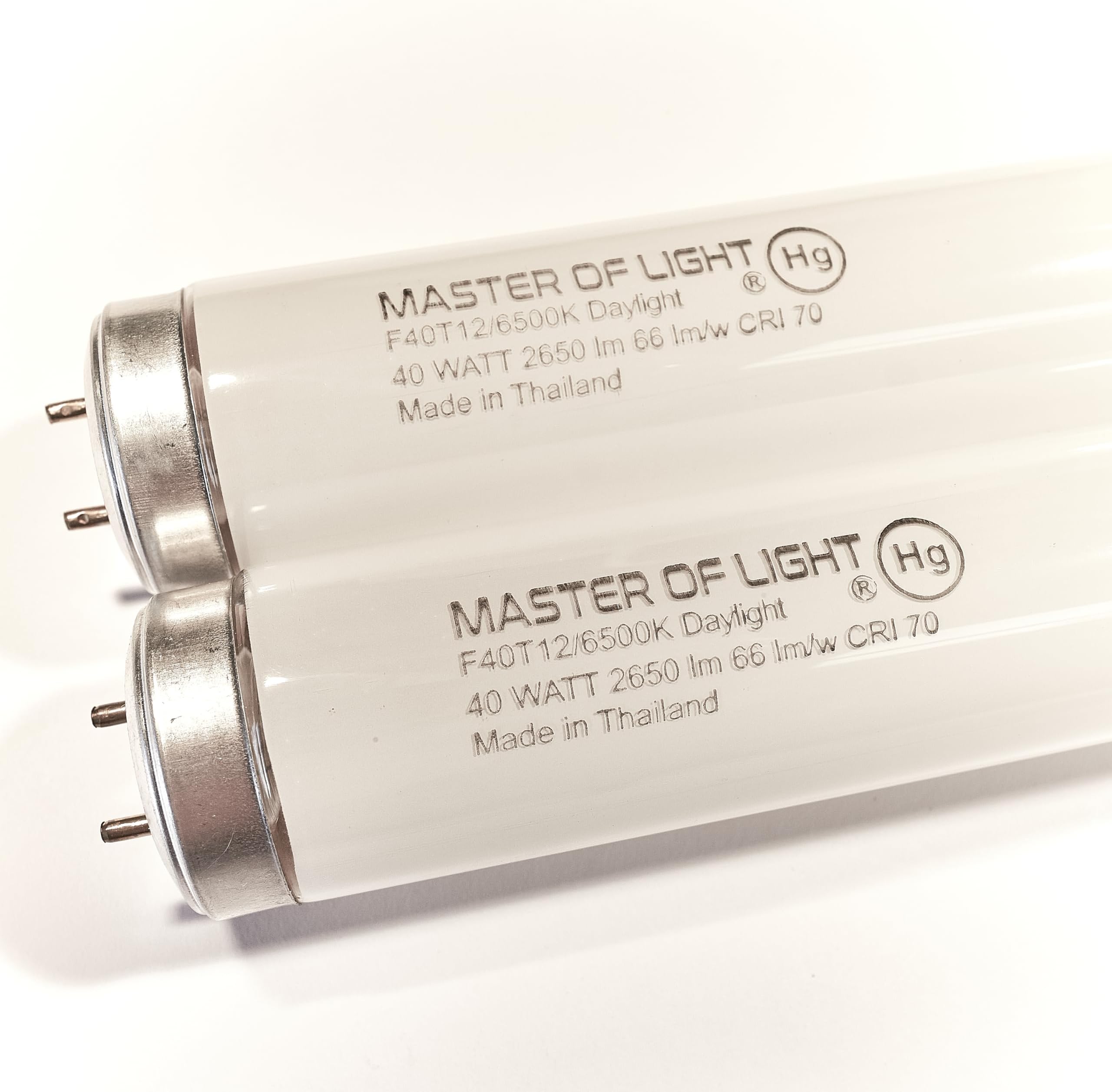 F40/D Daylight (2 Pack) 4ft Fluorescent Tube Light Bulb 40W 40 Watt T12 Daylight 4100K 1.5 inch ...