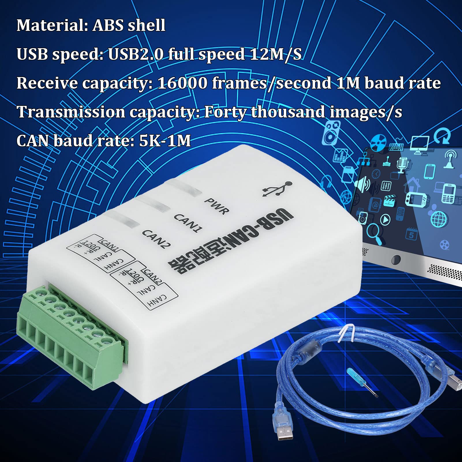 To CAN Adapter Dual Channel CAN Bus Analyzer - Automatic Debugger For ...
