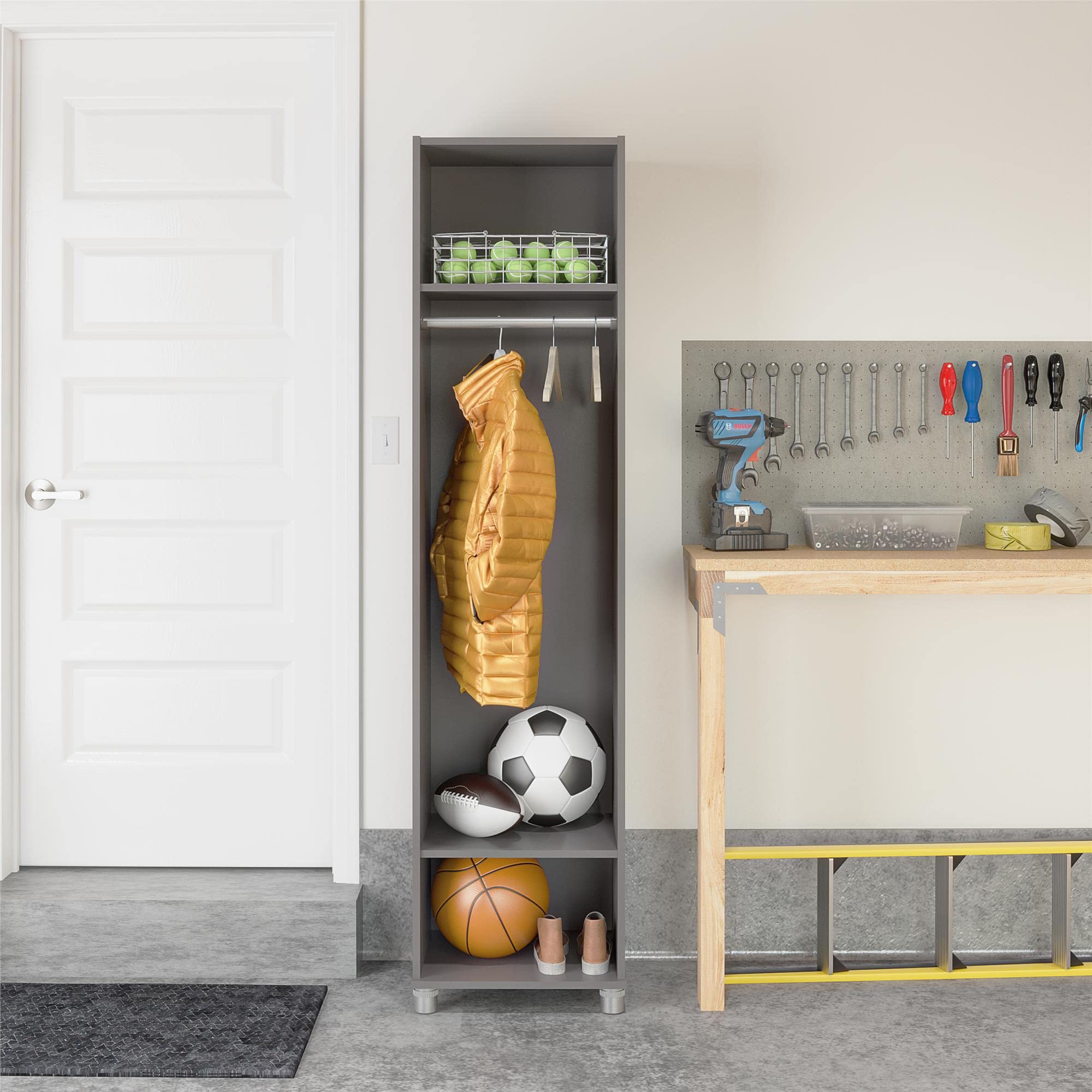 Amazon.com: Systembuild Evolution Camberly 18" Mudroom Cabinet, Graphite Gray : Home & Kitchen