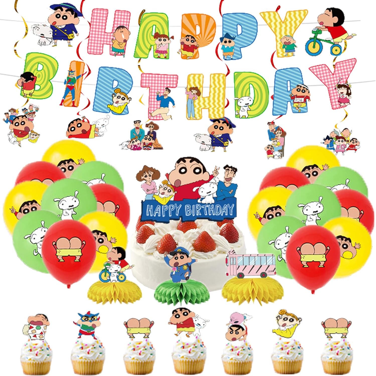 Crayon Shin-Chan Birthday Decoration Crayon Shin-Chan Party Supplies ...