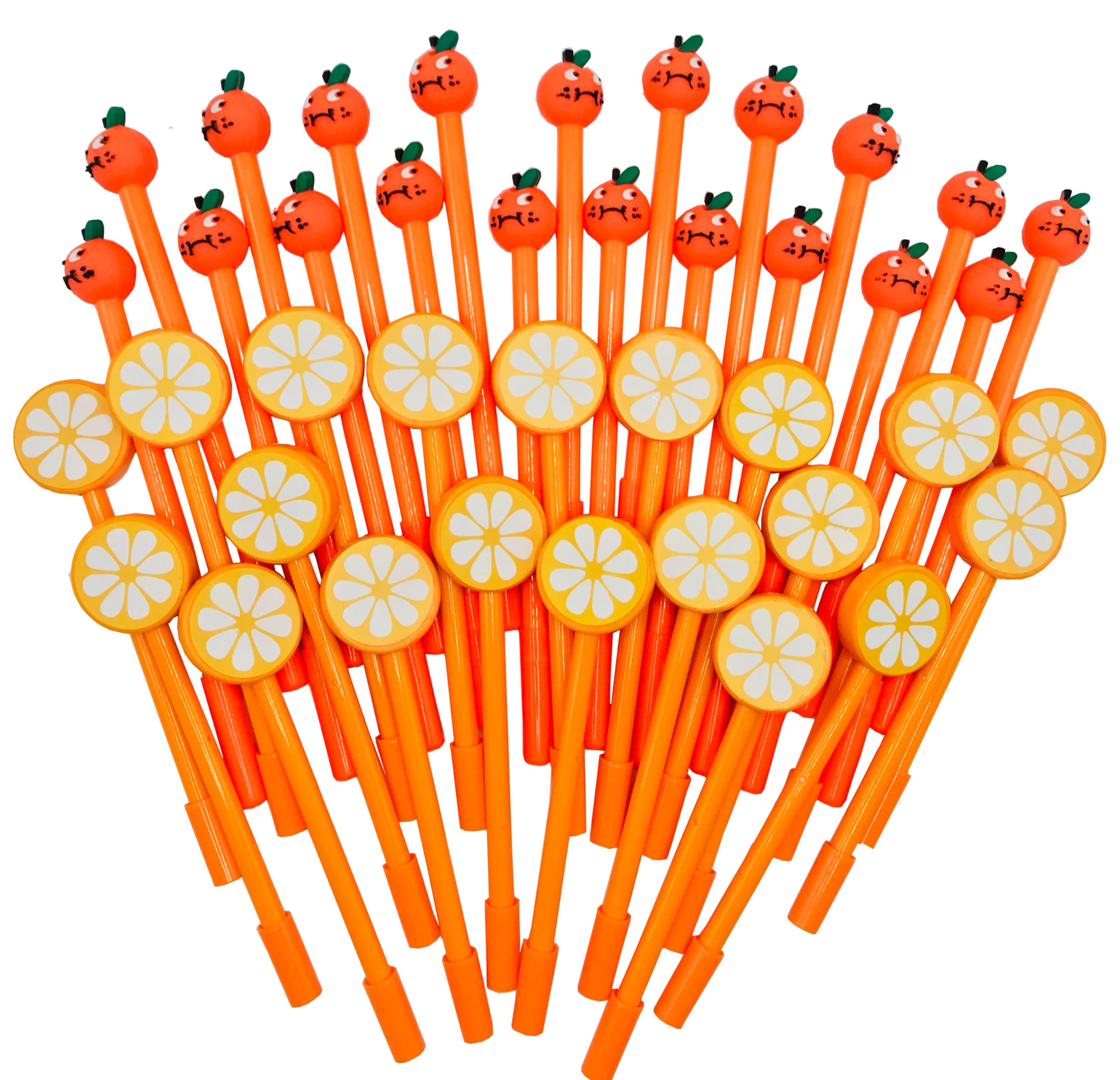 Amazon.com: 40 Pcs Cute Orange Gel Ink Pens Fun Kawaii Pens Fruit ...