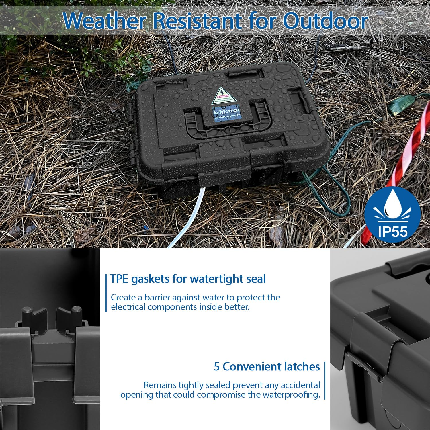 Snapklik.com : Outdoor Electrical Box, IP55 Waterproof Connection Box ...