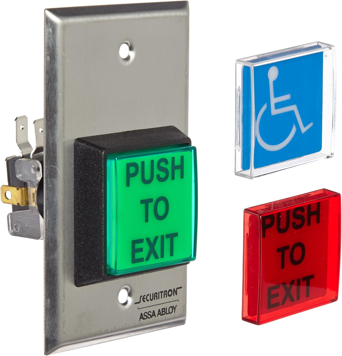 Amazon.com: Securitron - PB2E Single Gang 2" Square Momentary Push ...