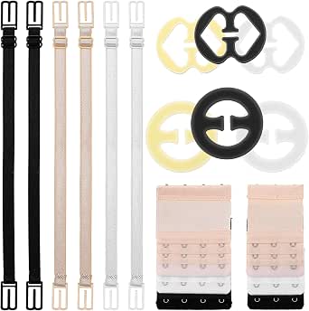 Tyqour 18 Pcs Bra Strap Clips for Racerback, Adjustable Non Slip Bra ...