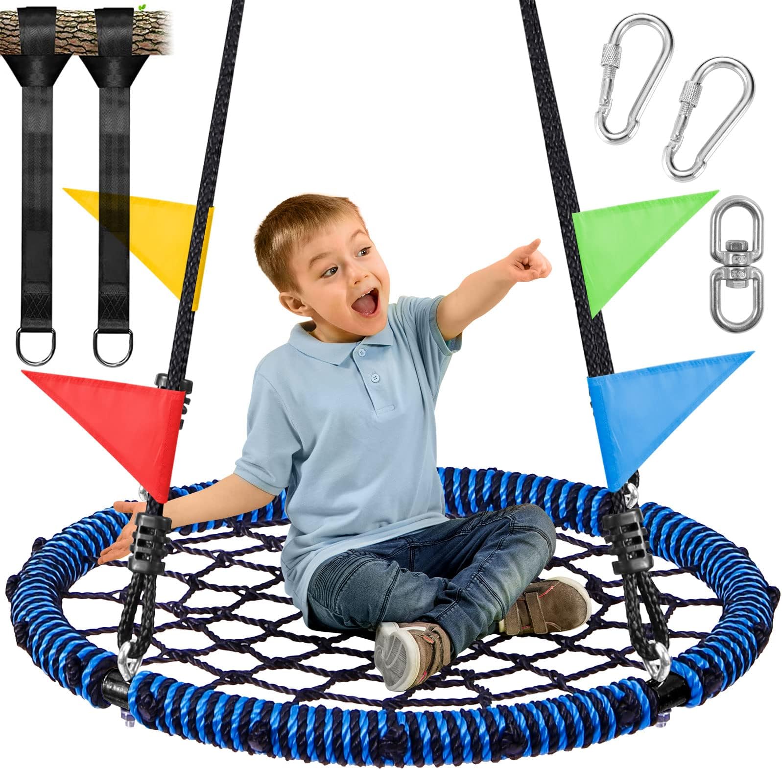 Amazon.com: ZBZBML Tree Swing with PP Mat for Kids and Adults - Durable ...