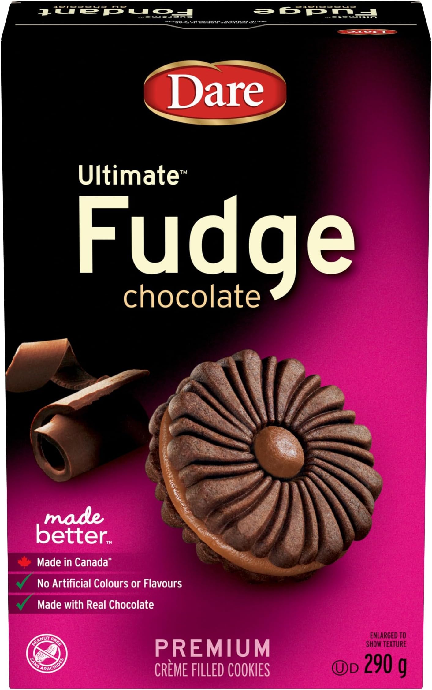 Amazon.com: Dare Ultimate Fudge Chocolate Creme Cookies, 290g/10.2oz ...