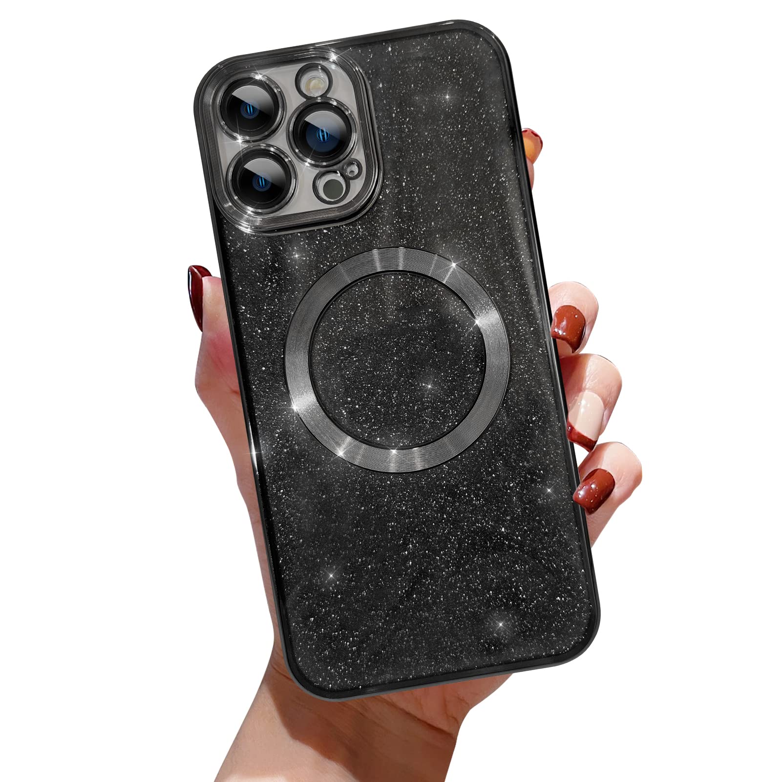 2pks ZIYE for iPhone 13 Pro Max Case for Women Glitter Bling Clear ...