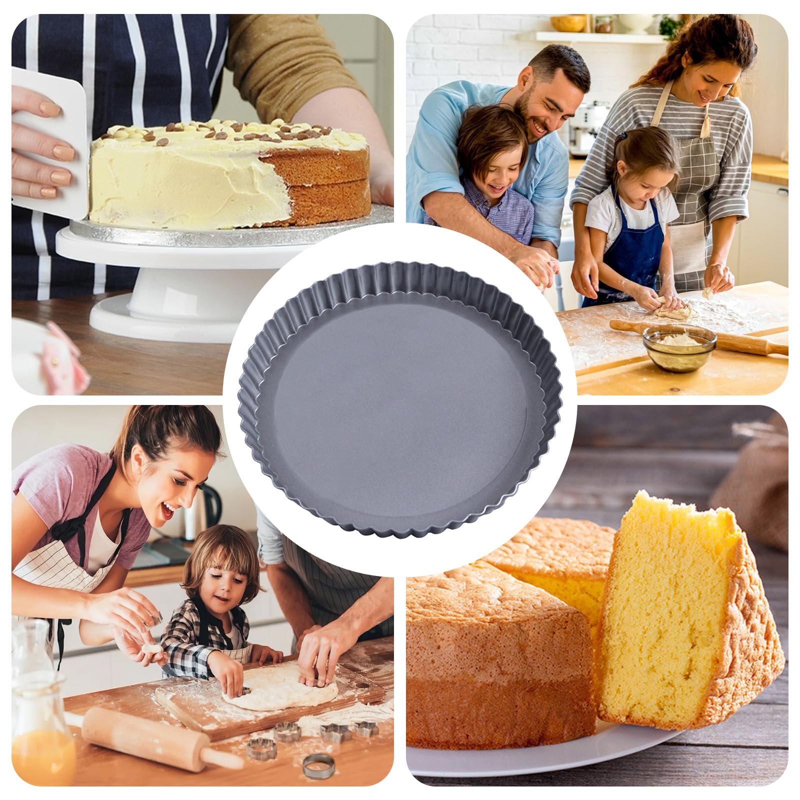 Pie Weights 9in Tart Pan And 1.1lb Ceramic Set 1.1in Depth Non Pyrex ...