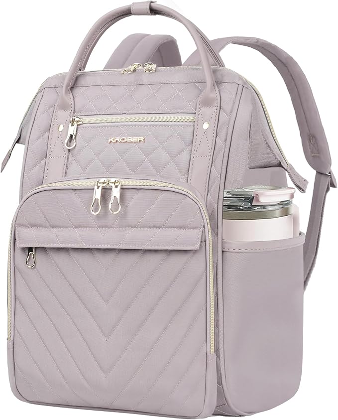 Amazon.com: KROSER Laptop Backpack 17" Stylish Backpack Water Repellent ...