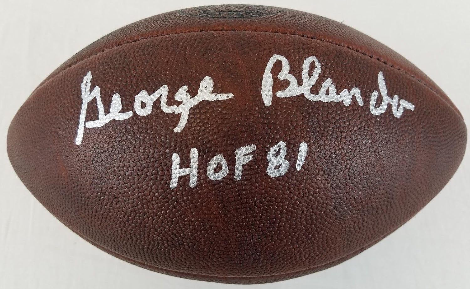 George Blanda "HOF 81" Signed Official Wilson NFL The Duke Football # ...