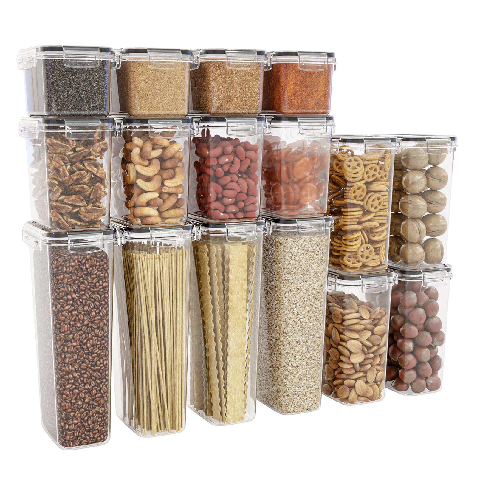 Amazon.com: Airtight Food Storage Containers With Lids,16 PCS With ...
