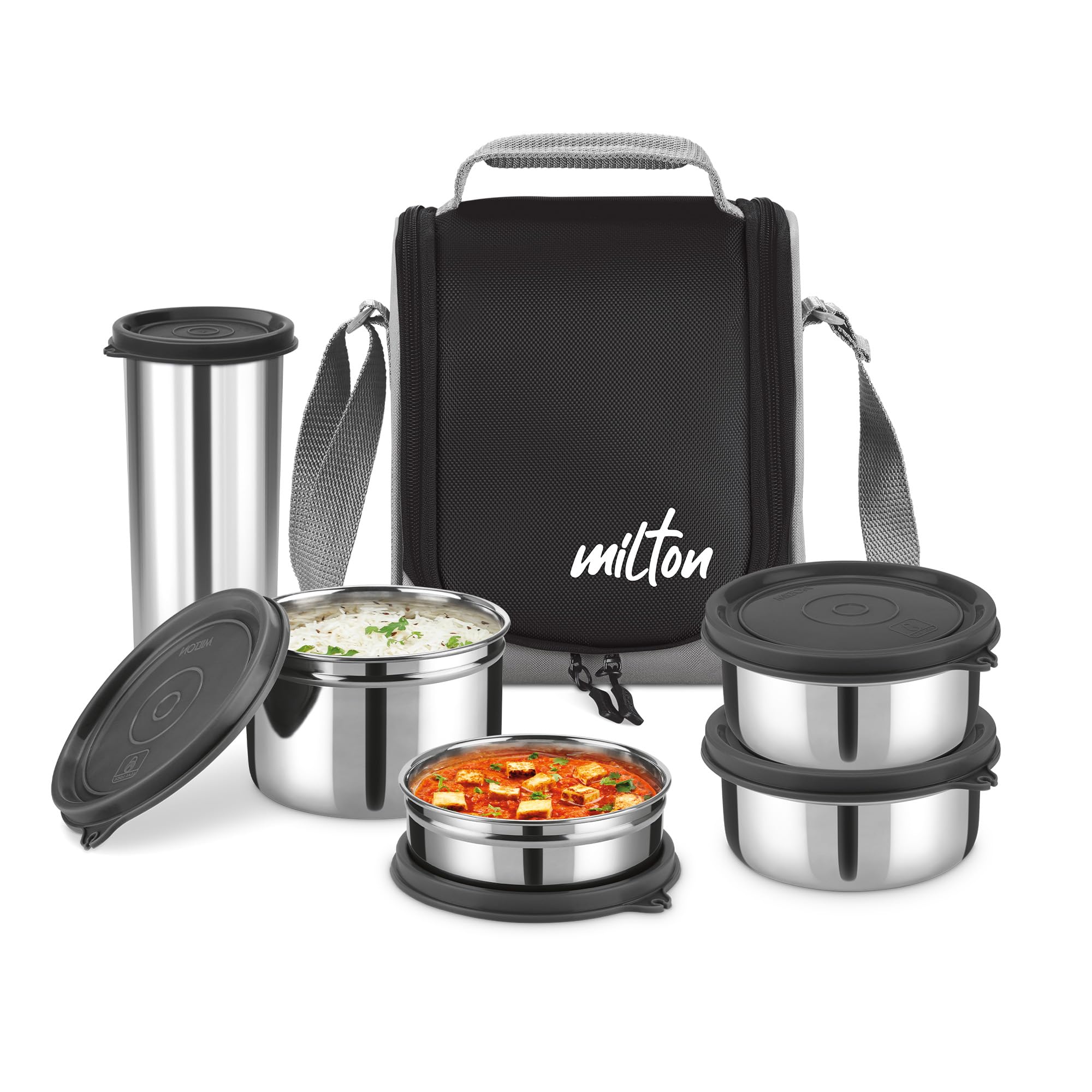 Buy MILTON Tasty 4 Insulated Stainless Steel Combo Lunch Box, 4 ...