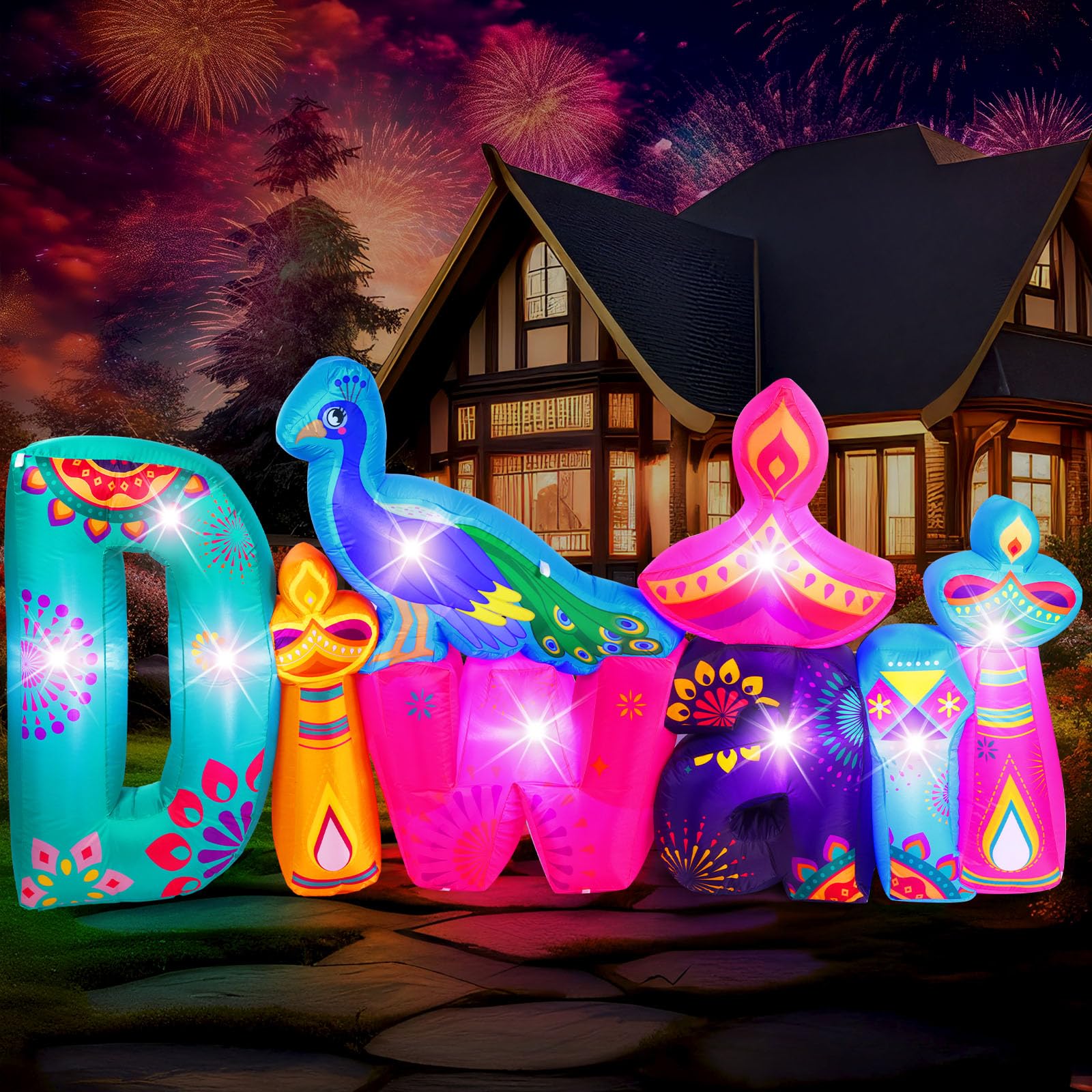 Snapklik.com : 8ft Diwali Inflatable Decoration Deepawali Large ...