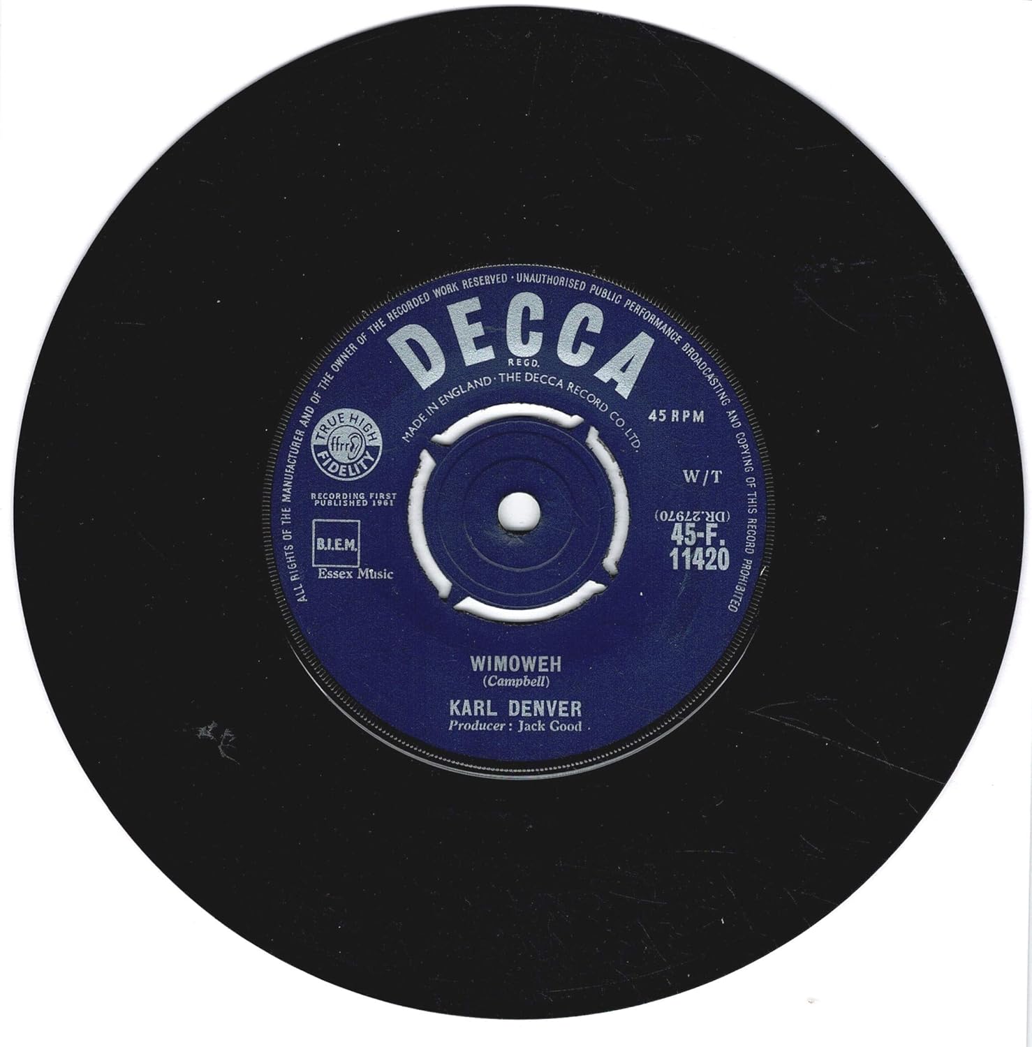 Wimoweh / Gypsy Davy by Karl Denver: Amazon.co.uk: CDs & Vinyl