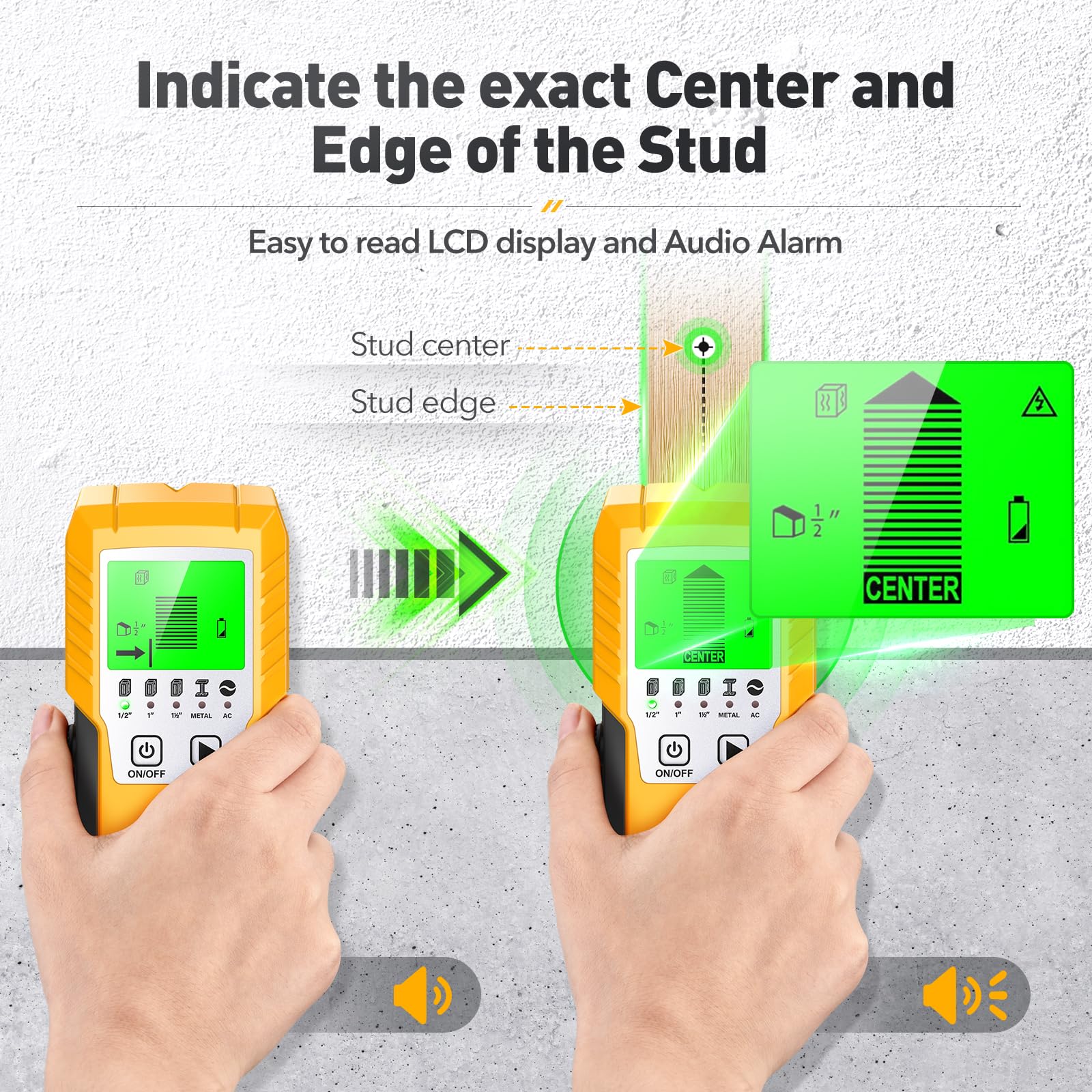 Snapklik.com : Stud Finder Wall Scanner Detector - 5 In 1 Electronic ...