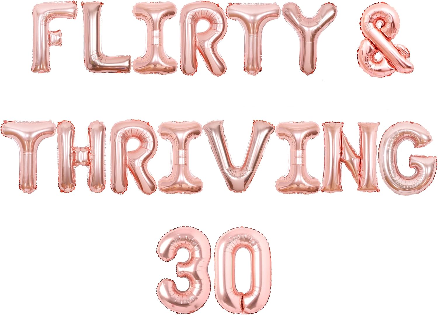 30 Flirty and Blooming Birthday Decorations Rose Gold for Women Thirty ...