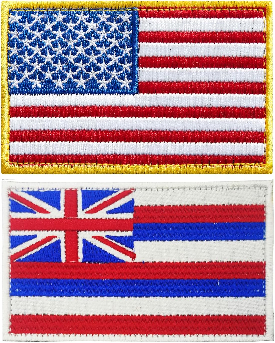 Amazon.com: stidsds 2 Pack American US Hawaii Flag Patch USA Hawaiian State Flags Embroidered ...