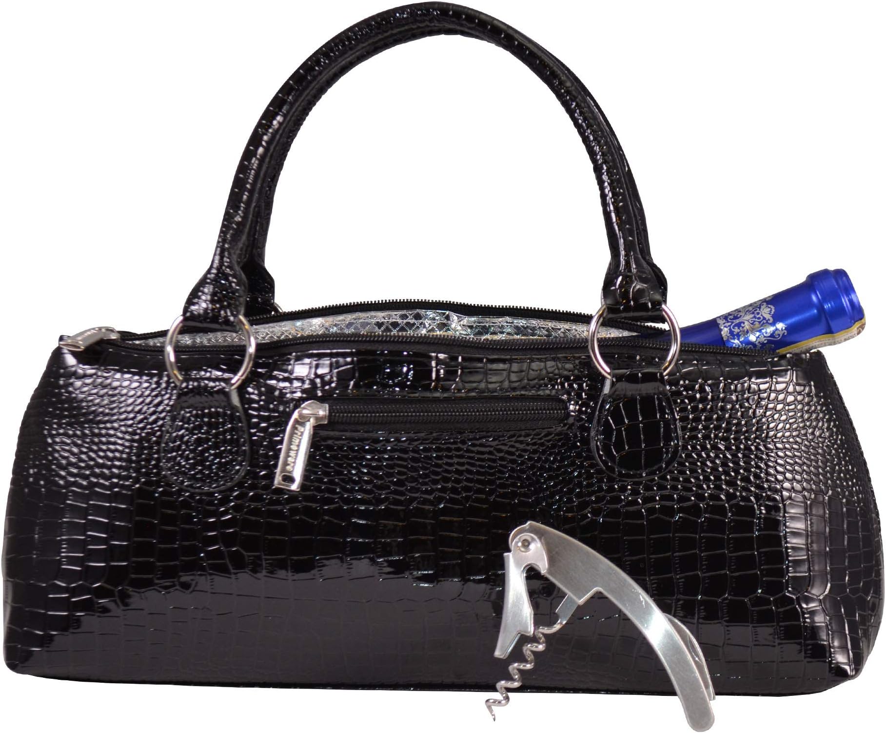 Amazon.com: Wine Purse Tote - 2 Bottle Carrier Insulated Double ...