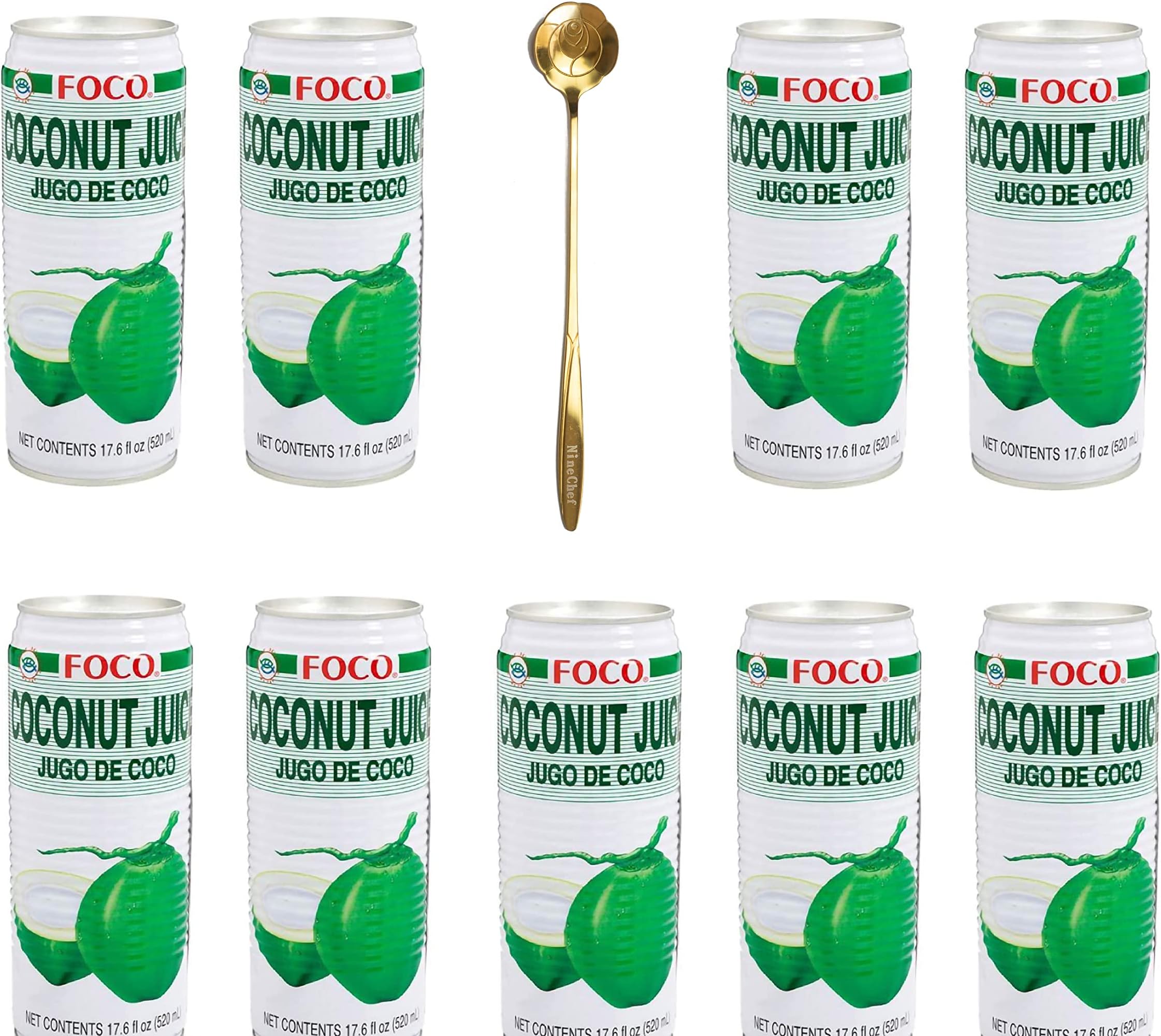 Amazon.com : FOCO Coconut Juice, 17.60 Ounce (Pack of 24) : Grocery ...