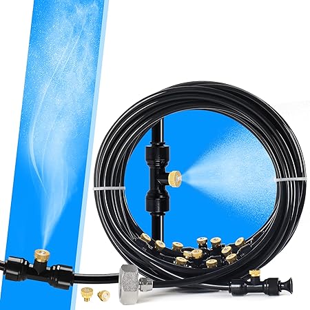 Amazon.com: homenote Misting Cooling System 75FT (23M) Misting Line ...