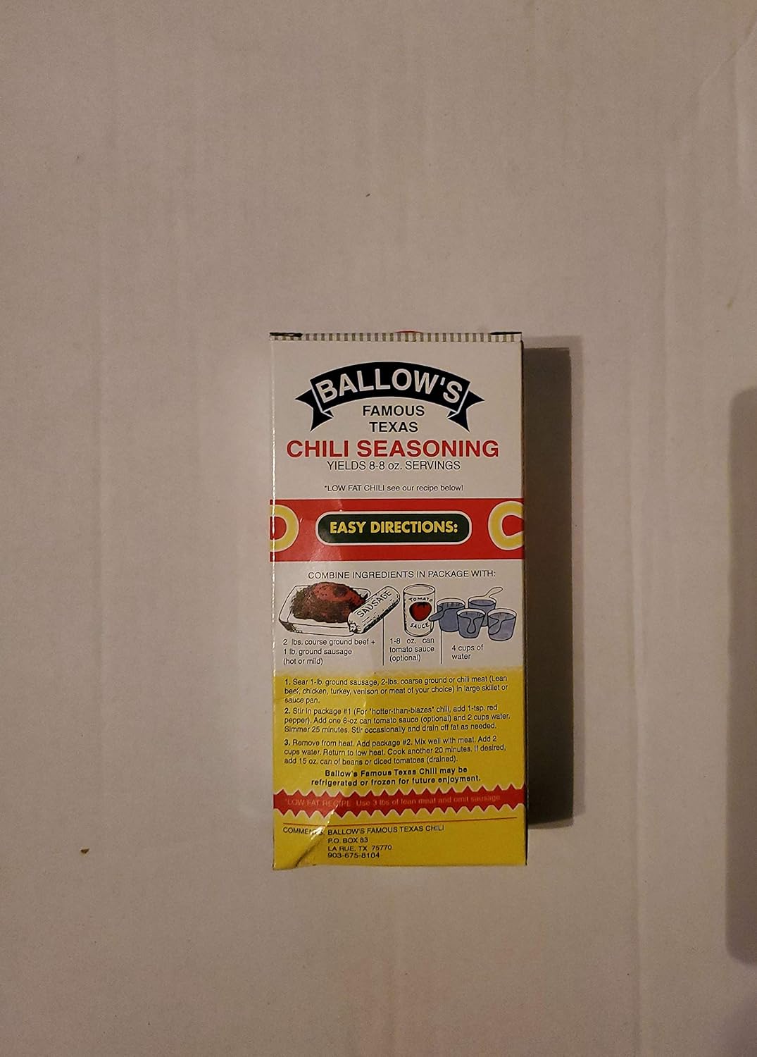 Ballow’s Famous Texas Chili Seasoning 1pk – Yaxa Guatemala