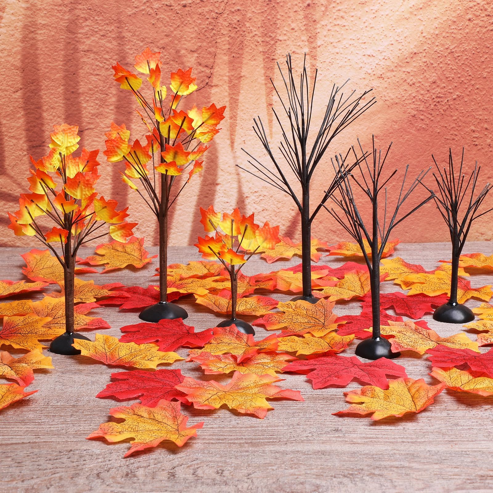 Amazon.com: 6 Pieces Mini Decor Trees Small Holiday Branch Village ...